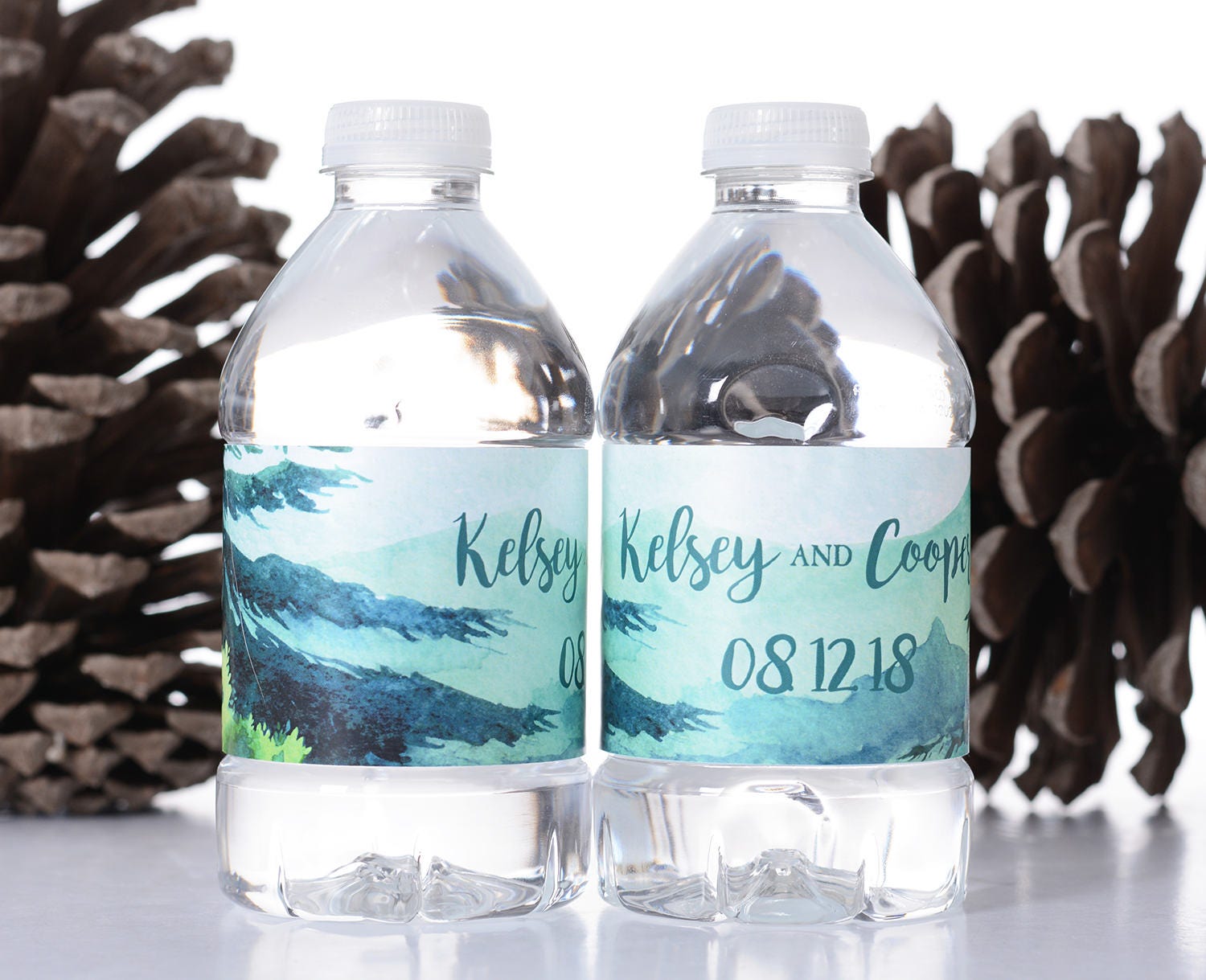 Water Bottle Logos With Mountains