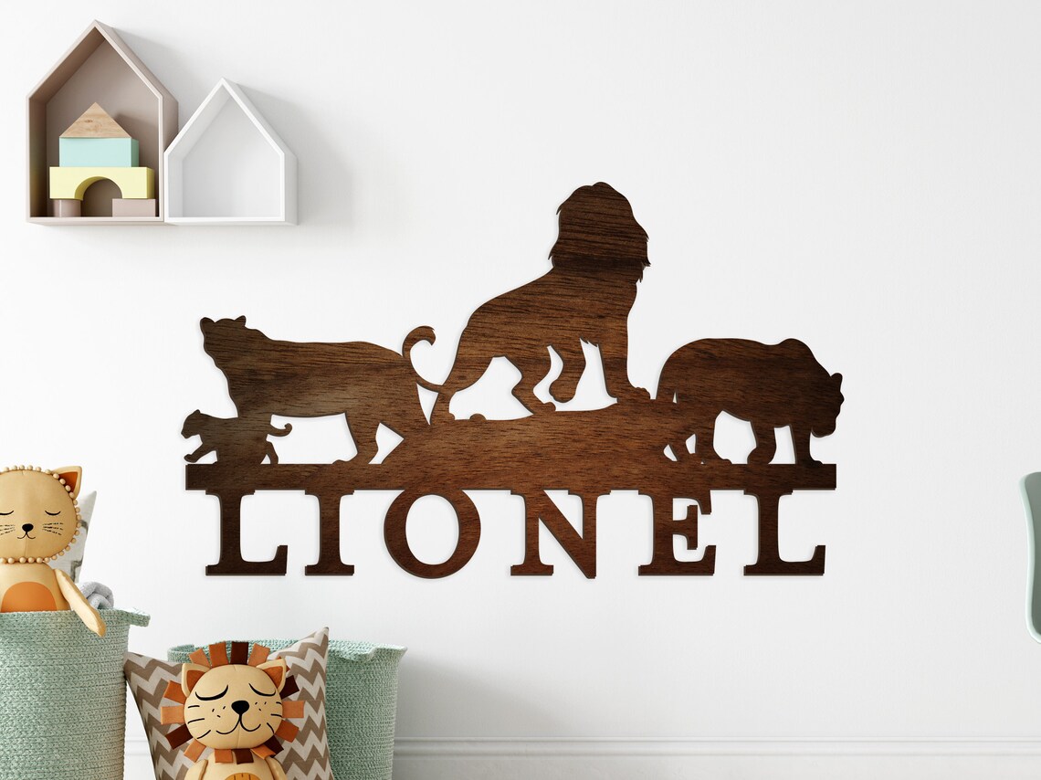 Lion Name Sign Lion Pride Name Sign Custom Kids Name Sign | Etsy