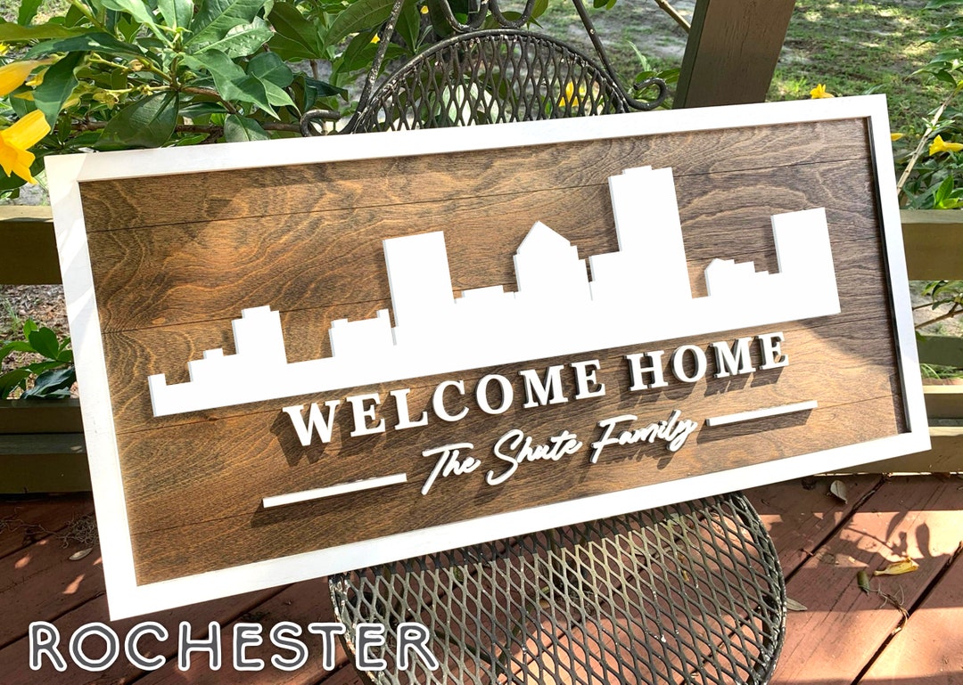 New York Home Decor, Rochester Wall Art Sign, NY Welcome Sign, New York ...