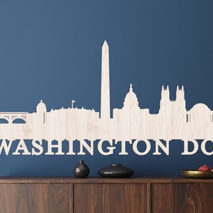Washington DC Skyline, Washington DC Cutout, Washington Sign Wall Decor ...