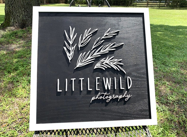 Photography Logo Sign Custom Logo Sign Raised 3D Logo Sign - Etsy