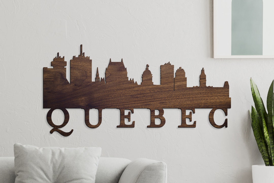 Quebec Skyline Sign, Quebec Wall Art, Canada Gifts, Canada Wall Sign ...