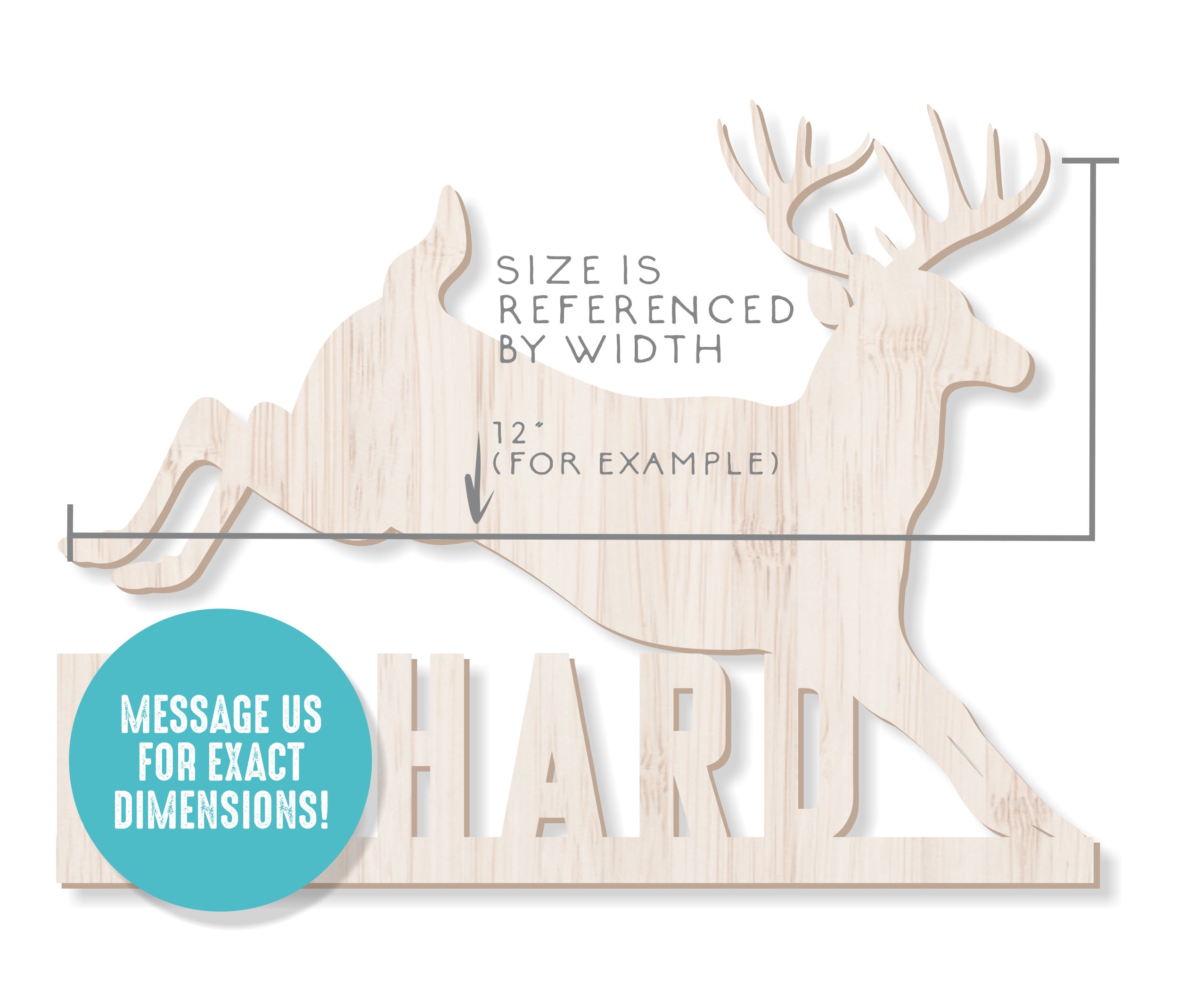 Buck Deer Wall Sign, Hunting Theme Wall Decor, Kids Name Sign, Wood ...