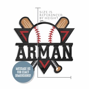 Custom Baseball Name Sign | Laser Cut Custom Name Plaque, Sports Themed ...
