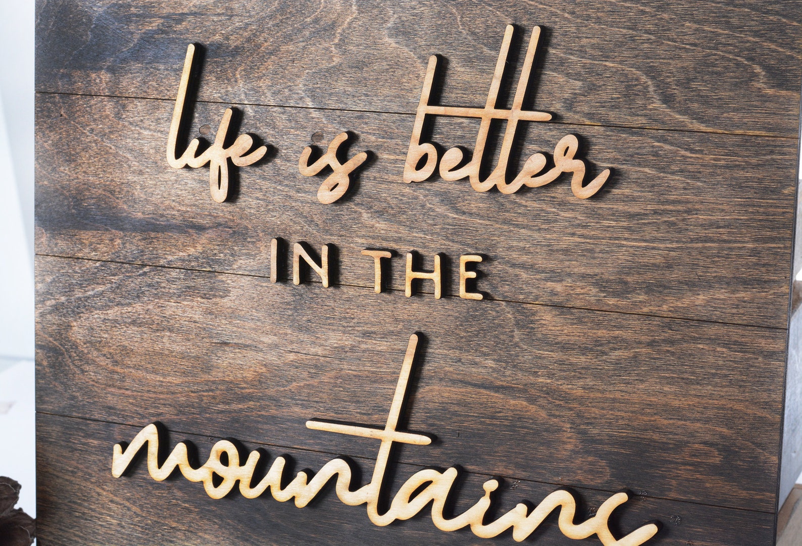 Life is Better Mountains Sign Mountain Decor Rustic Home - Etsy