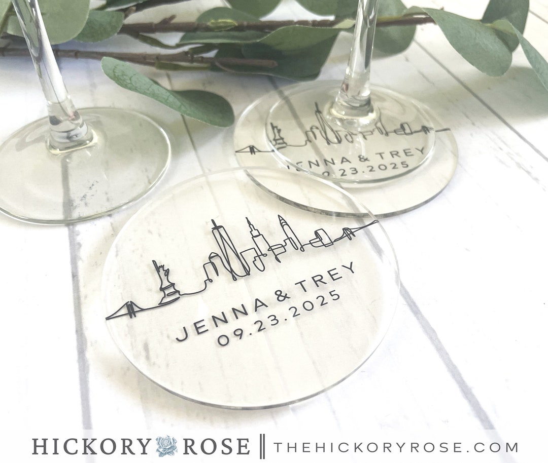 NYC Wedding Favors, Custom Wedding Keepsakes, Acrylic Plastic Wedding ...
