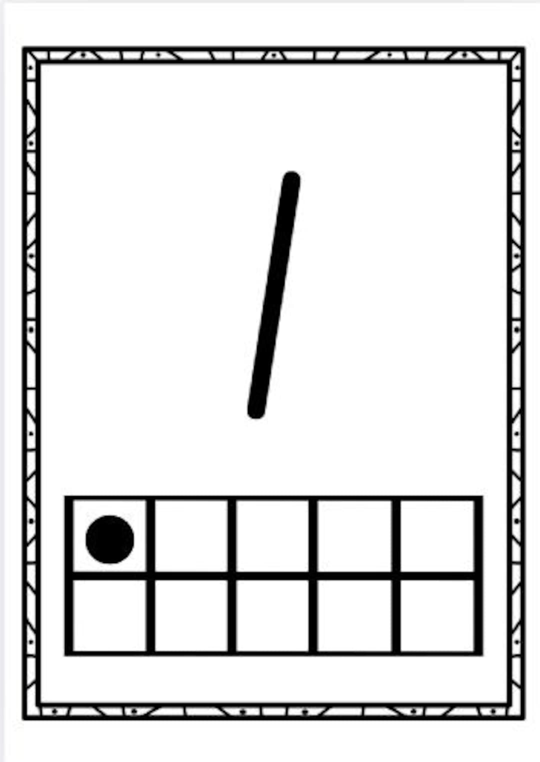 Black and White 1-20 Number Display With Tens Frame - Etsy