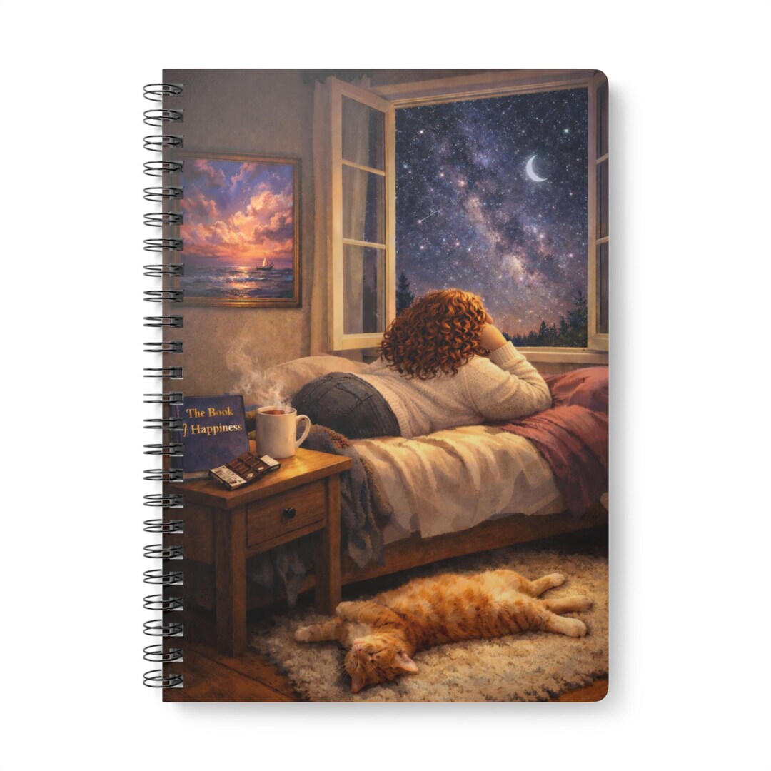 Helen's Inspiration: Dreamy Nights Notebook Spiral Bound A5 Journal - Etsy