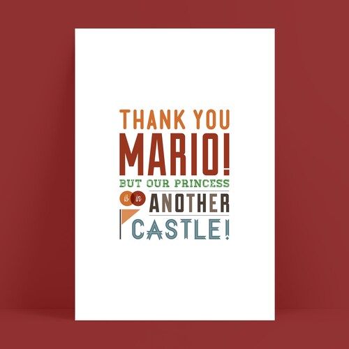 Super Mario Bros. Video Game Quote Print - Etsy