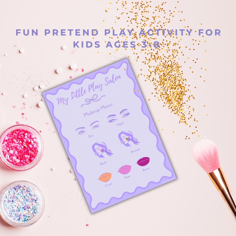 Pretend Play Beauty Salon Printable for Kids | Hair, Makeup + Nails ...