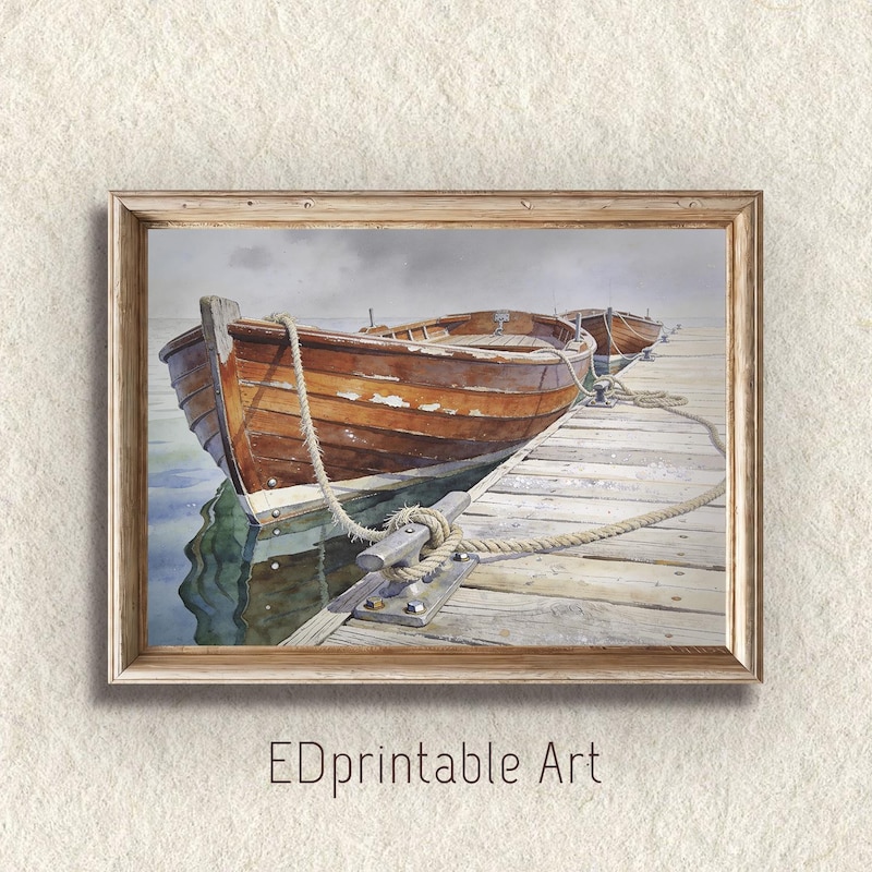 Dock Fishing Painting - Etsy