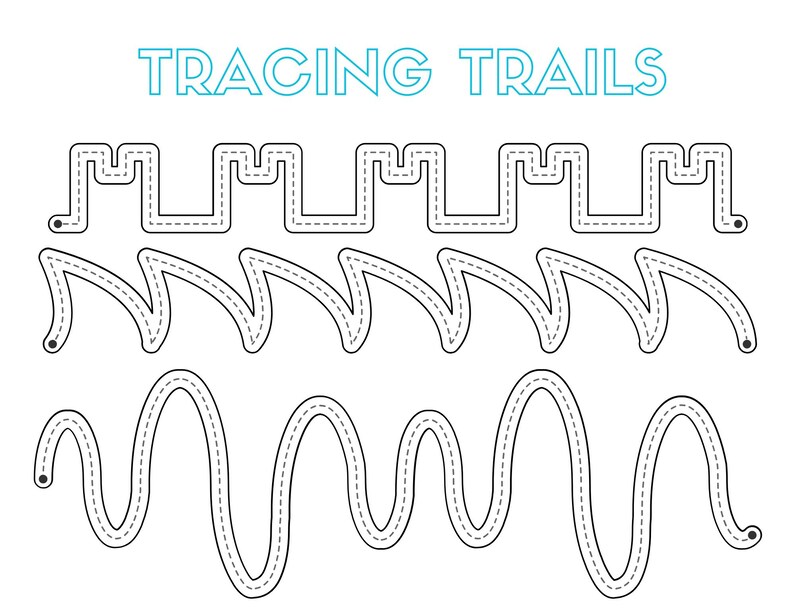 Tracing Tails | Pre-writing Skills Activity - Etsy