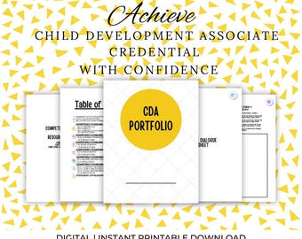 CDA Portfolio Template | Child Development Associate Credential Binder ...