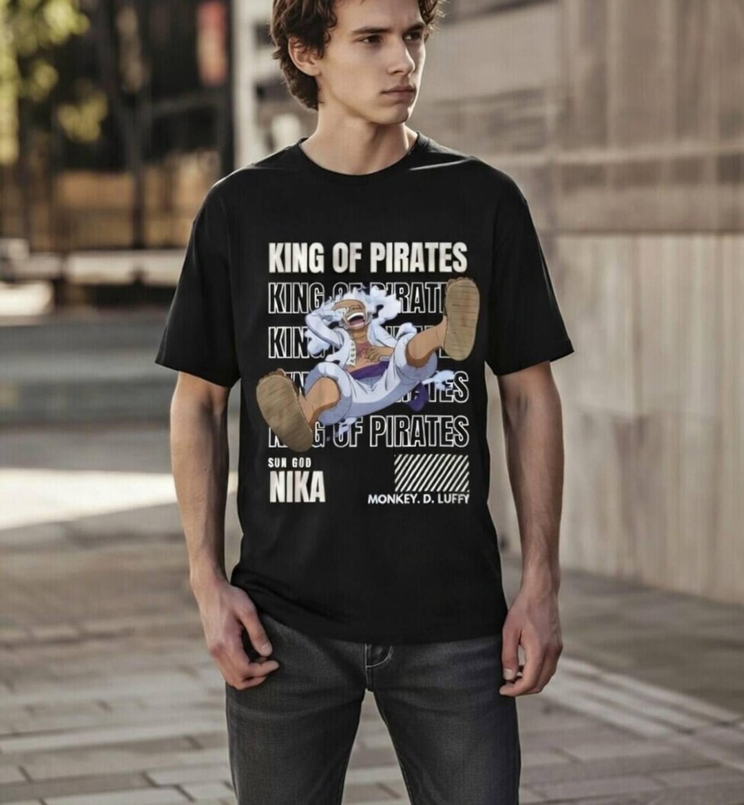 King of Pirates Sun God Nika Luffy Anime Graphic Tshirt - Etsy