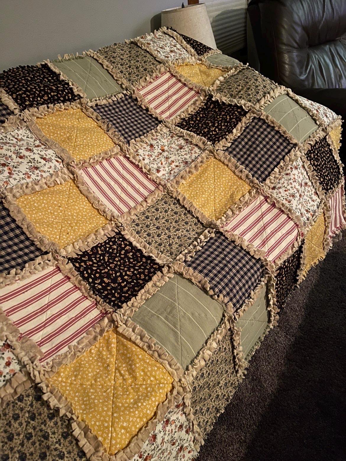 Custom Rag Quilt 50” X 60” - Etsy