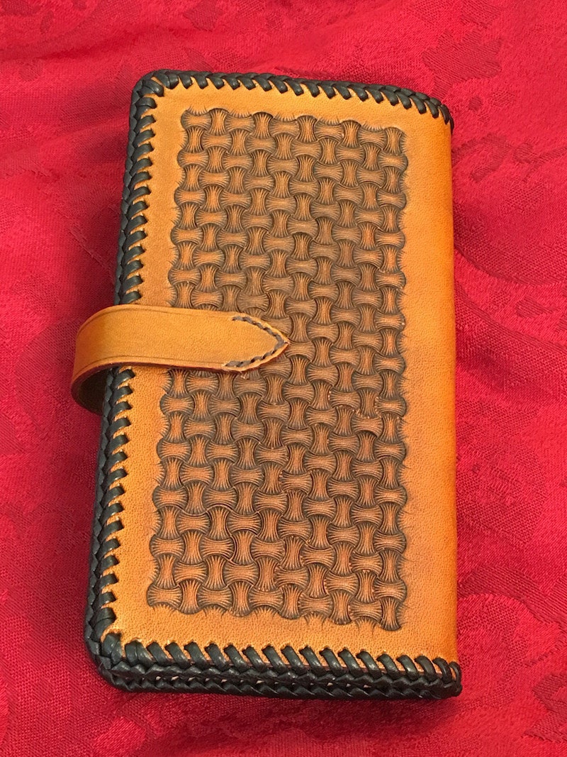 Handmade Women's Leather Pocketbook With Basketweave Design and All ...