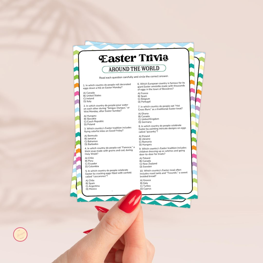 Easter Around the World Game Printable | Instant Download - Etsy