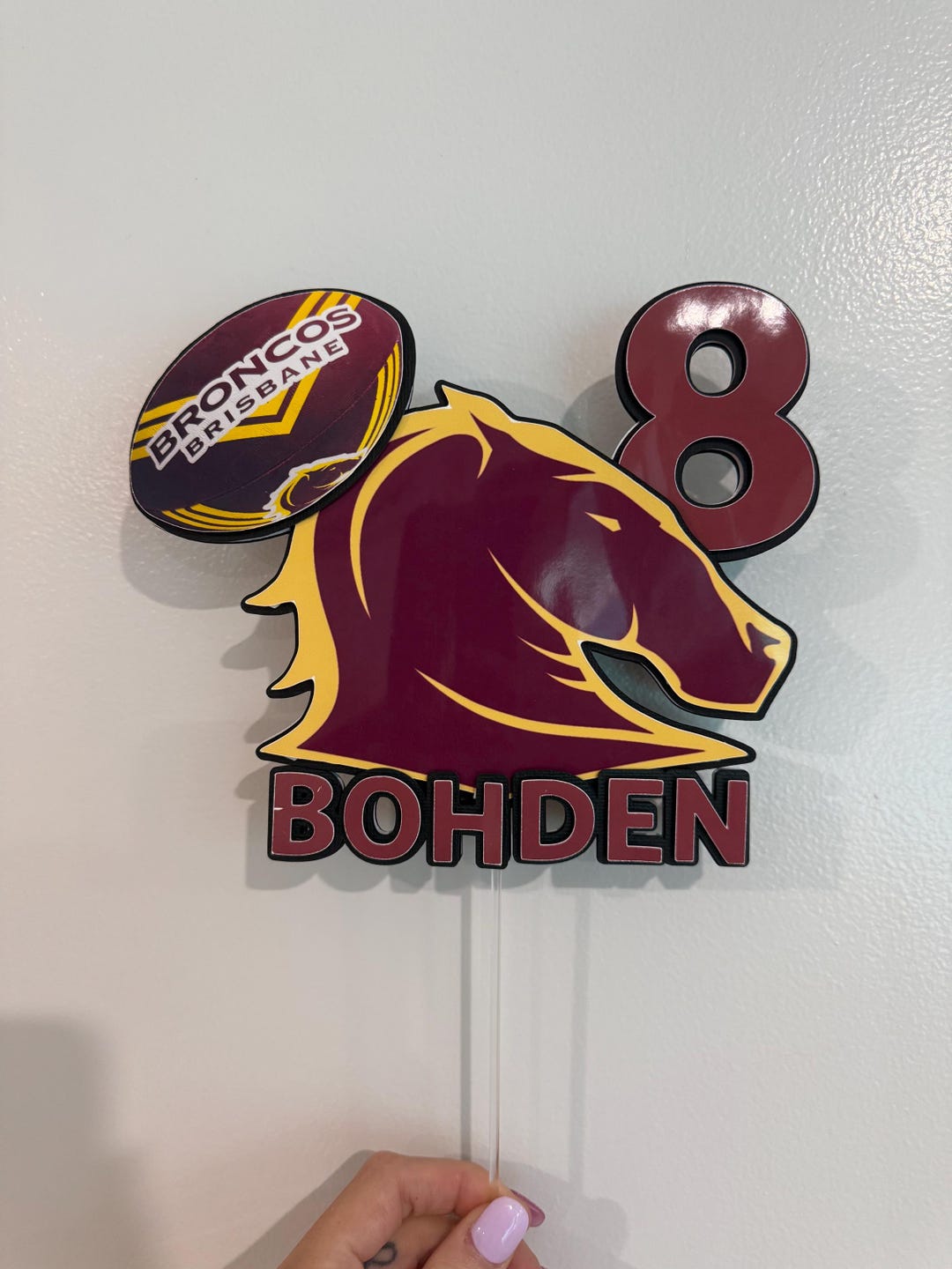 Brisbane Broncos Cake Topper - Etsy