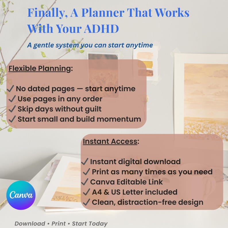 ADHD Brain Dump Planner Printable | Executive Function Planner | ADHD Planner Pdf, Task ...