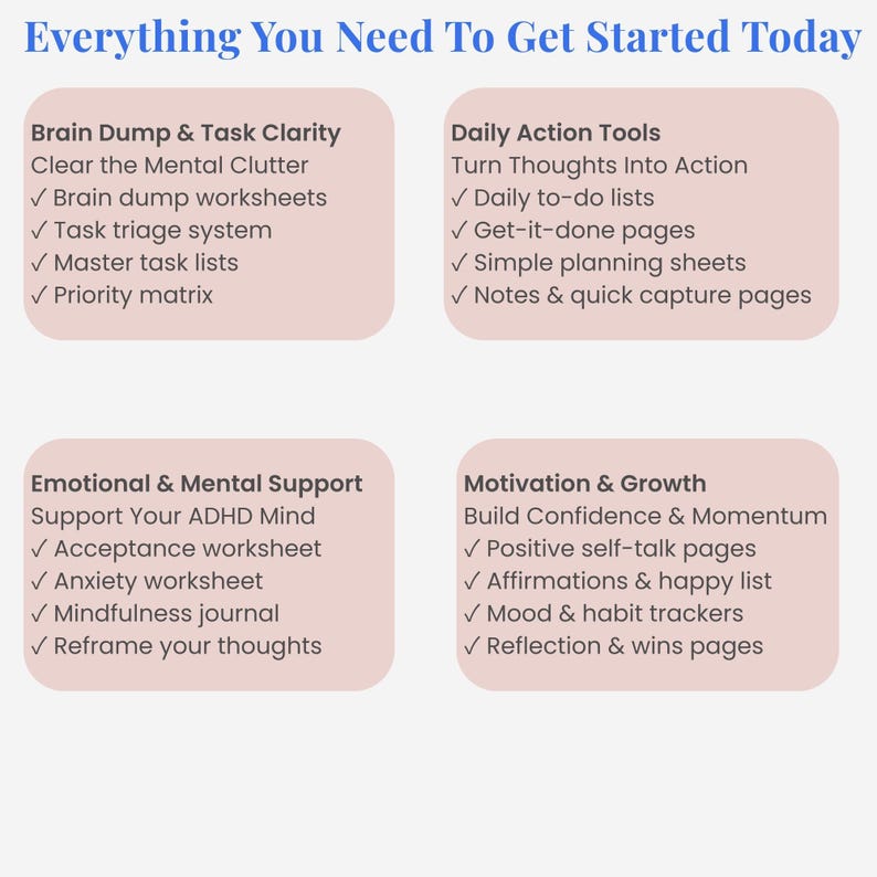 ADHD Brain Dump Planner Printable | Executive Function Planner | ADHD ...