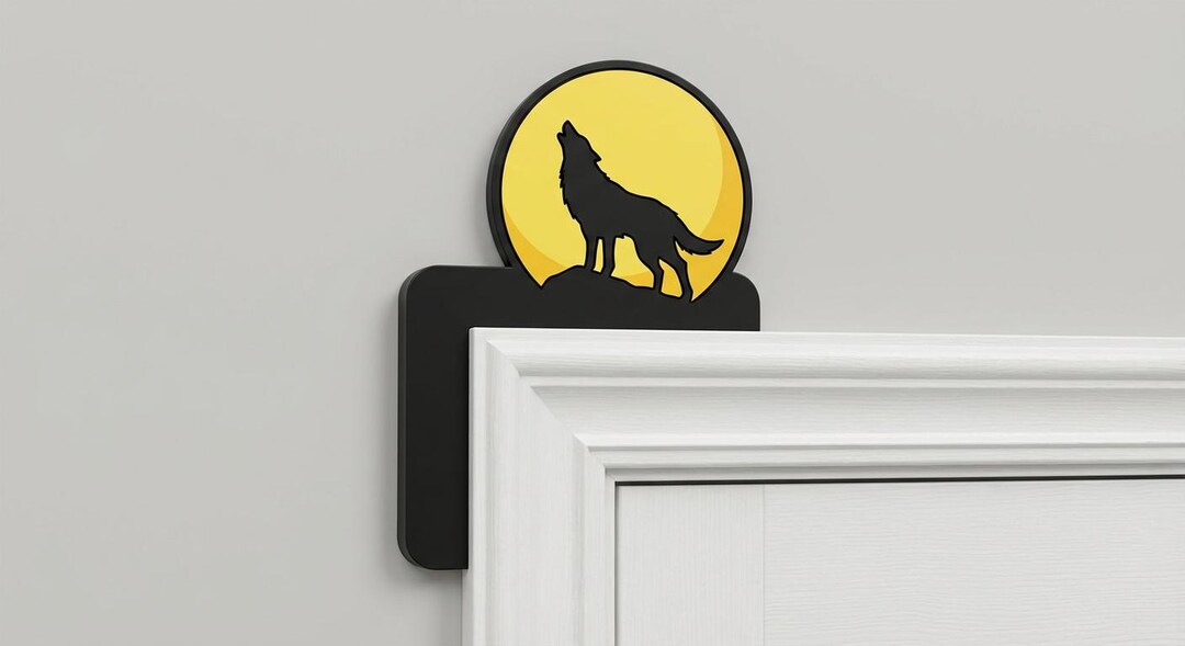 Howling Wolf Moon Door Topper – Halloween Door Decor - Etsy