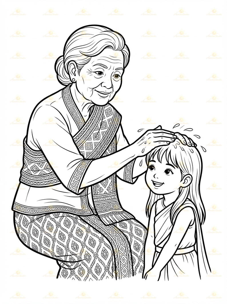 40 Songkran Festival Coloring Pages, Thai Water Festival Kids Activity ...