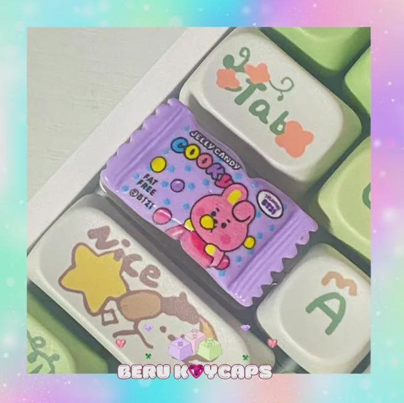 BT21 Keycaps BTS Keycaps Jungkook Keycaps Capslock Keycaps Artisan ...