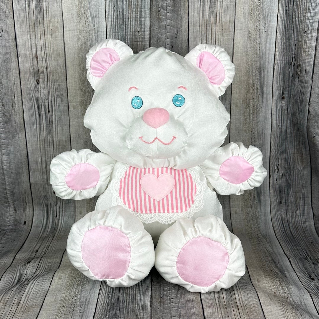 Puffalump Bear New Handmade Replica White Sanded Satin Fabric With ...