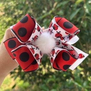 Ladybird Hairbow Ladybug Bow Glitter Hair Clips Toddler Headband Hair Accessories Girls Hair Bows Hairbows Red Hair Bows Etsy