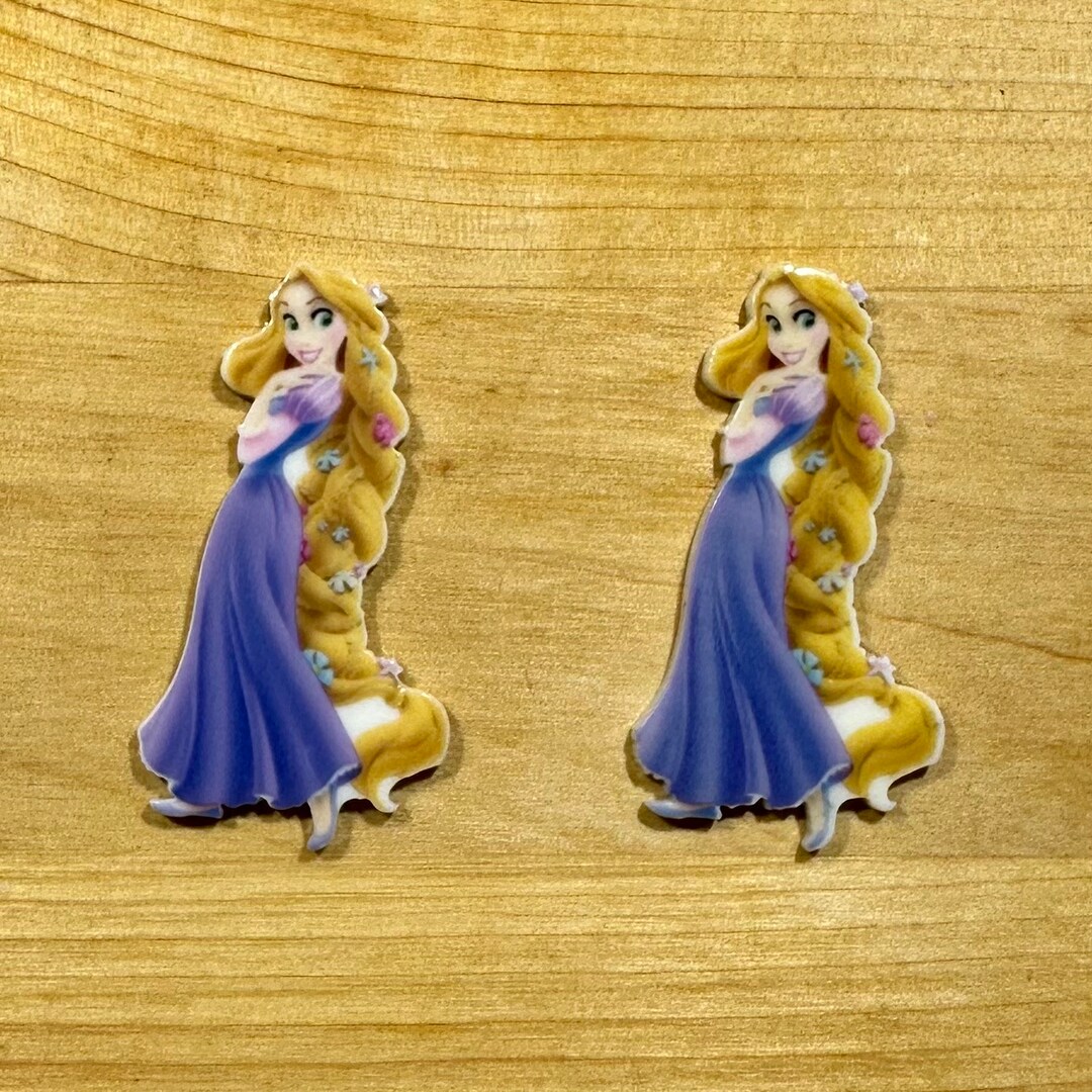 Princess Rapunzel - Set of 2 - Planar Resin Flat Back Cabochon - Cell ...