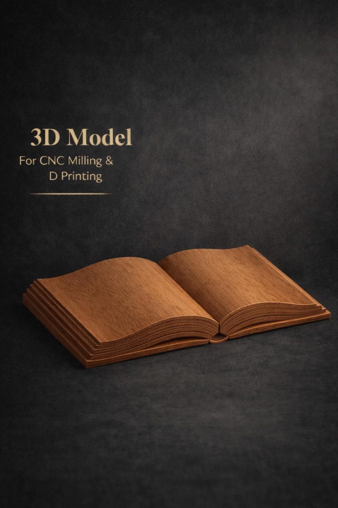Book 3D STL Files for CNC and 3D Printer. - Etsy