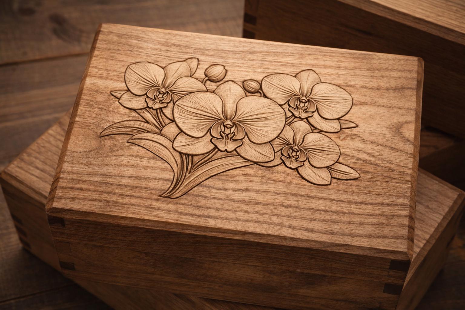 Orchid Relief 3D STL File for CNC Router & 3D Printing | Floral ...