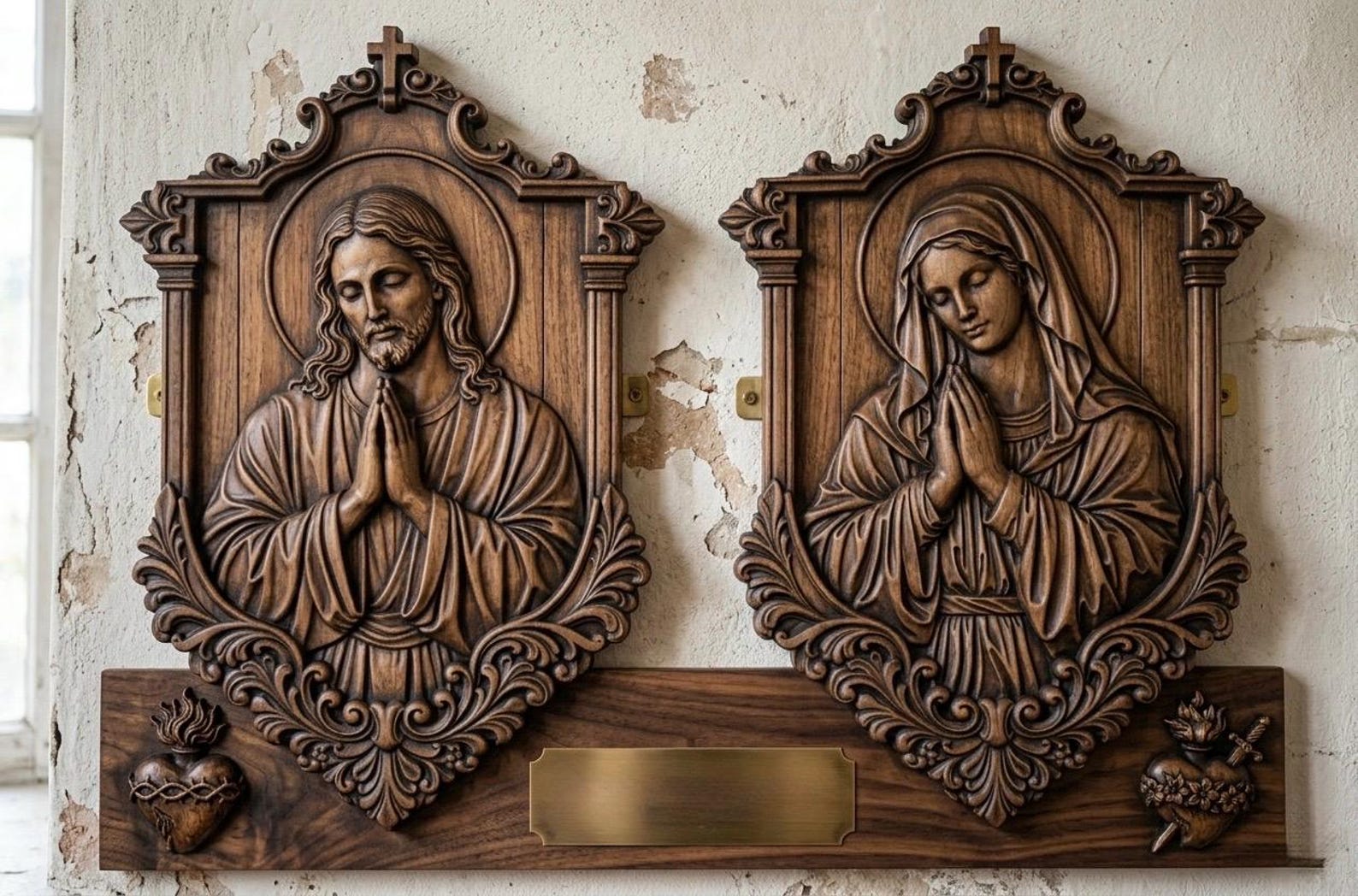 Jesus Mary Prayer Relief STL Model | Christian Wall Decor (digital ...