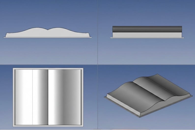 Realistic Open Book STL Model for CNC – Blank Book Relief – Wood ...