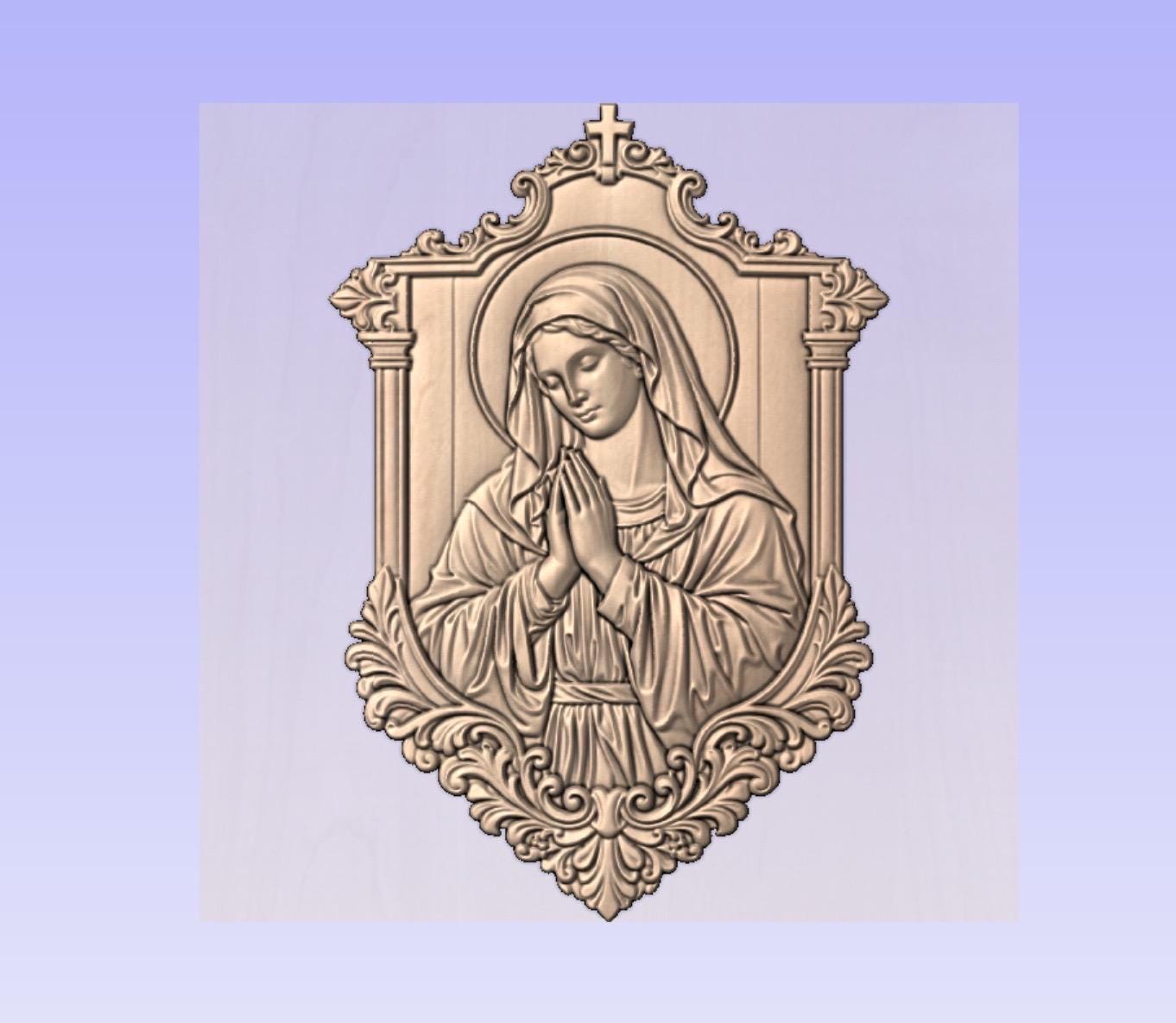Jesus Mary Prayer Relief STL Model | Christian Wall Decor (digital ...