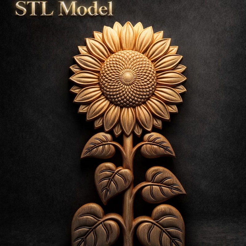 Cnc Router Sunflower File - Etsy