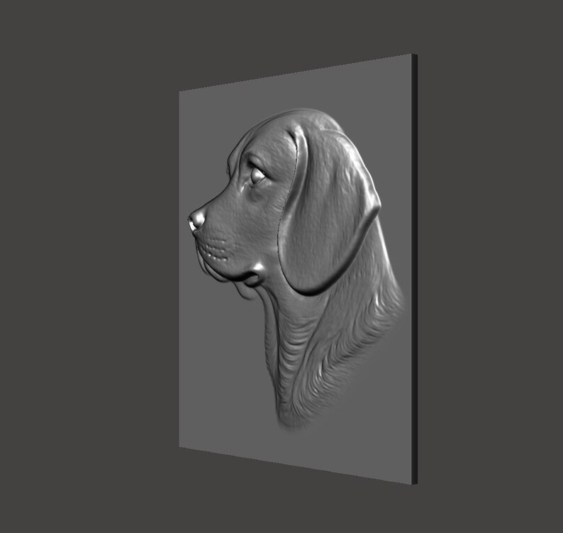 Beagle Relief 3D STL File | CNC Router & 3D Pr - Etsy
