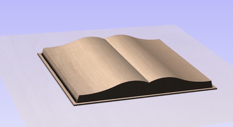 Blank Open Book 3D STL Model – Wood Carving Relief (digital Download ...