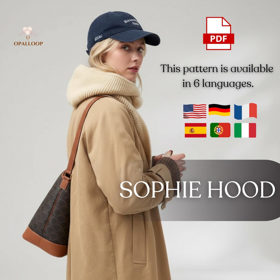 Sophie Hood Knitting Instructions, Knitted Hooded Scarf Pattern, Easy ...