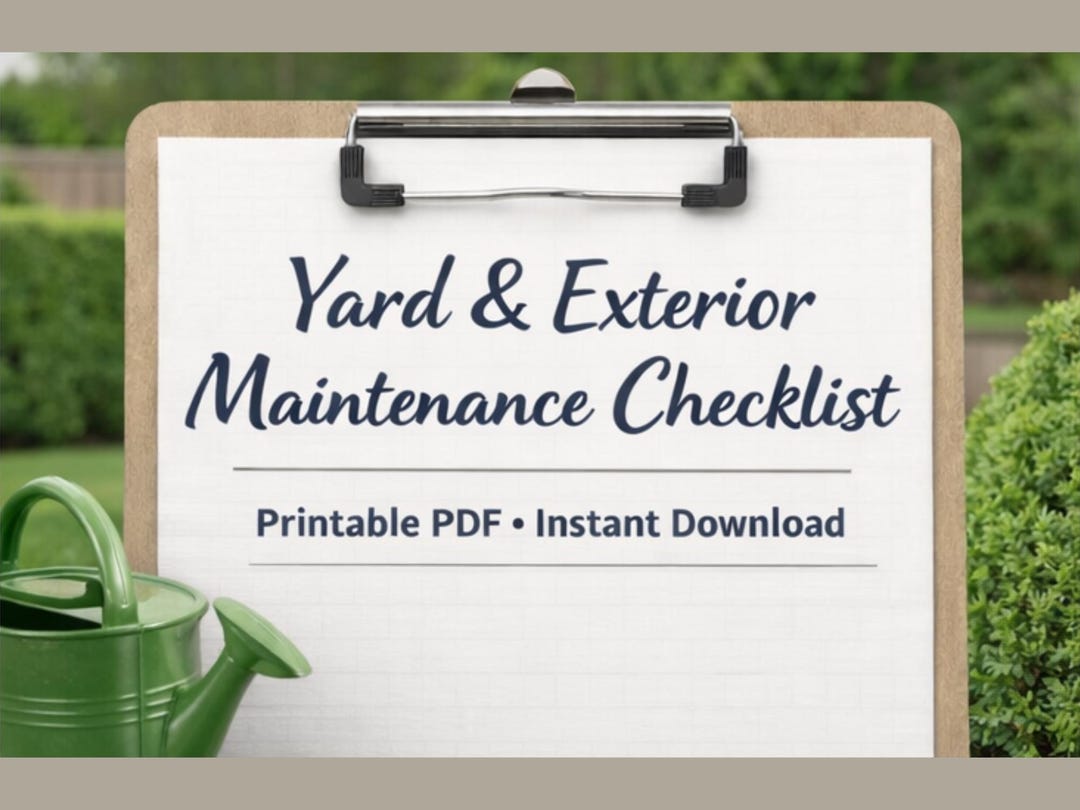 Yard & Exterior Maintenance Checklist Printable | Rental Property ...