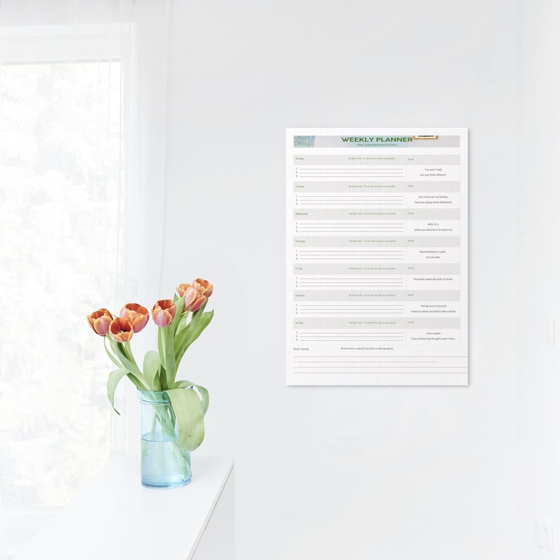 2026 ADHD Weekly Planner PDF | Digital and Printable | Focus and ...