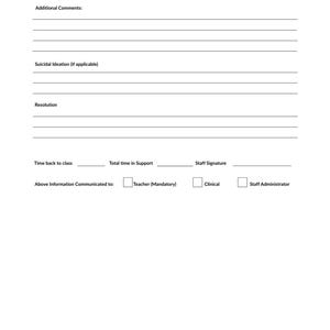 Classroom Behavior Incident Report Form, Teacher Documentation/ Digital ...