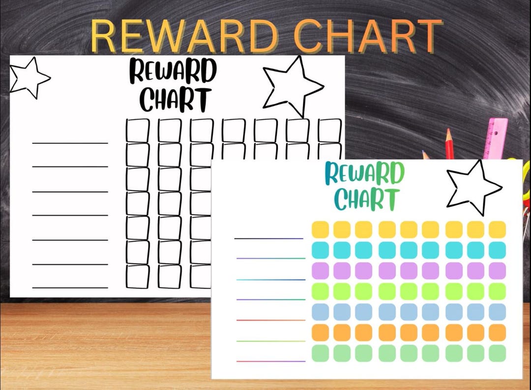Reward Chart/ Black and White/color/ Printable/ Homeschooling/ Teachers ...