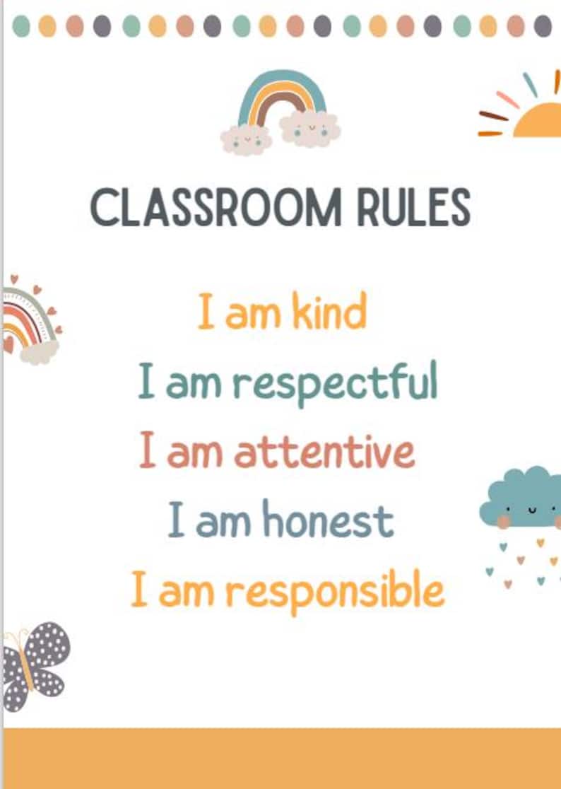 Classroom Rules Posters – Positive Behavior, Teacher Resources - Etsy UK