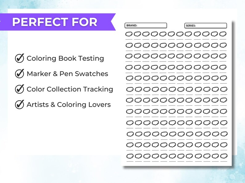 Color Swatch Chart Printable – 120 Colors, Marker & Pencil Test (PDF ...