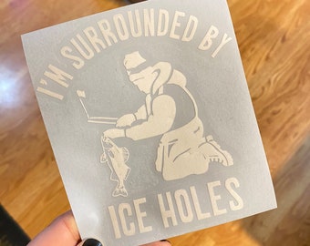 Ice Fishing Sticker | Etsy