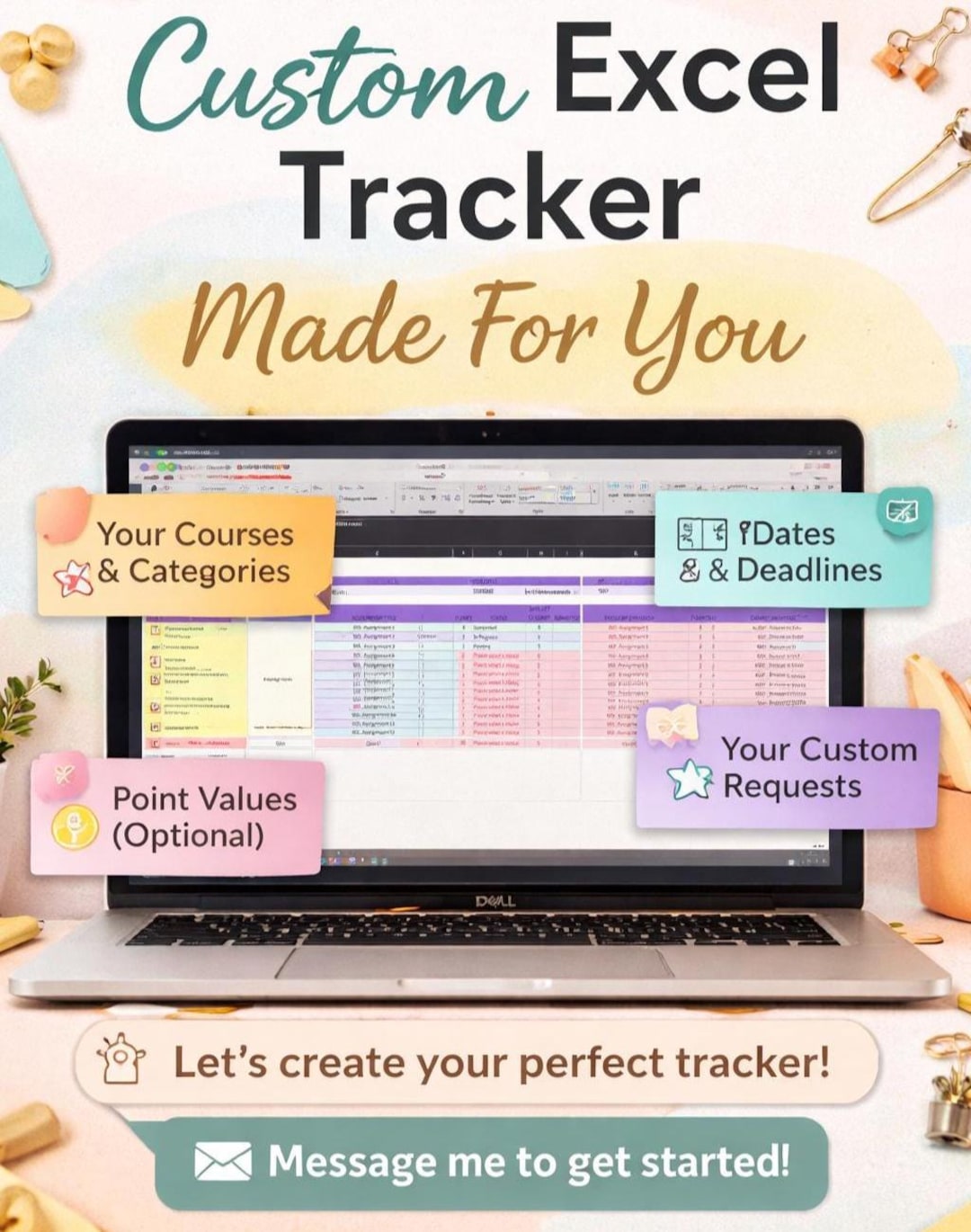 Custom Excel Tracker - Etsy