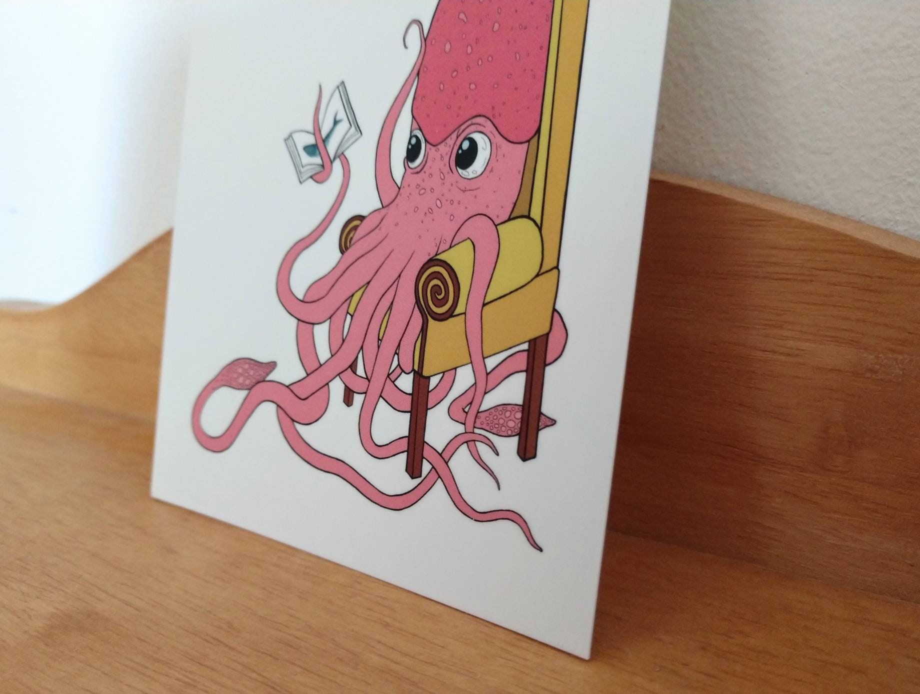 Giant Squid Reading Print 4 X 6 - Etsy