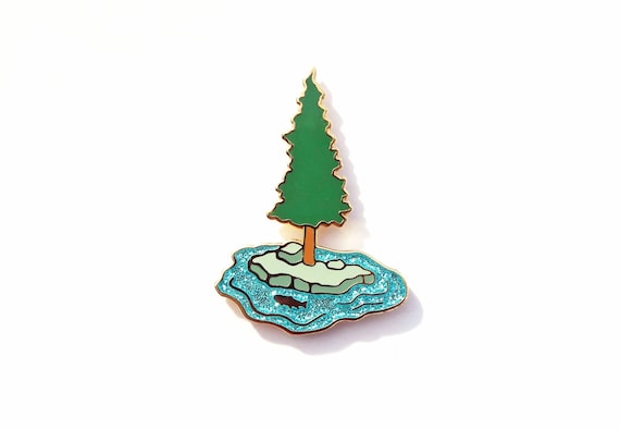 Trout Island Enamel Pin | Etsy