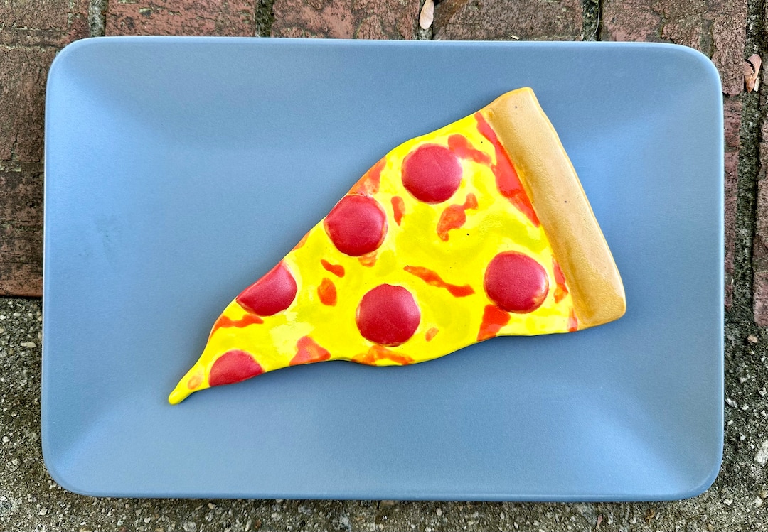 Ceramic Pepperoni Pizza Slice Wall Art - Etsy